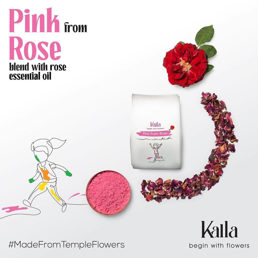 Kalla Natural Holi Gulaals From Temple Flowers – Kalla - begin with flowers